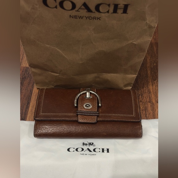 Coach | Bags | Coach Brown Leather Wallet | Poshmark